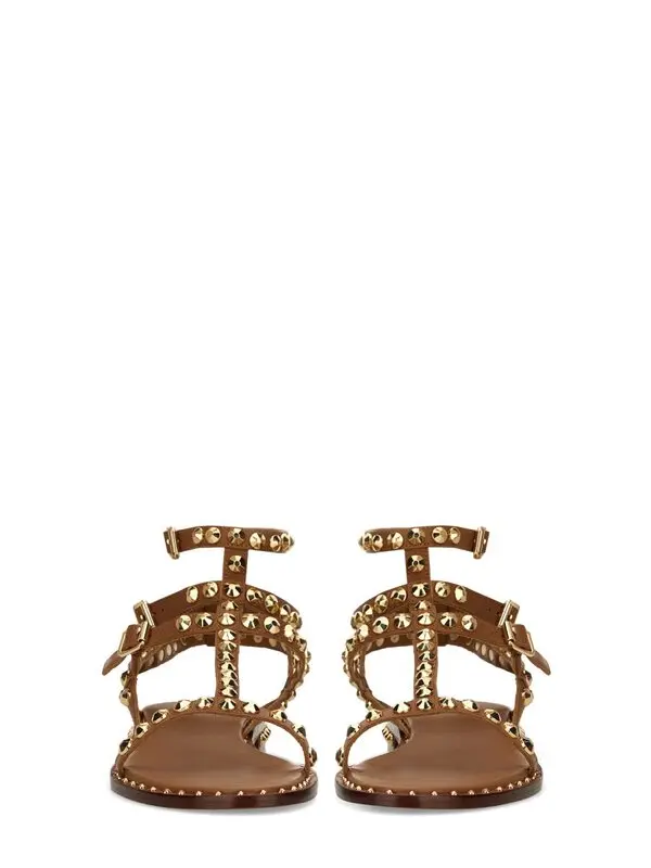 Ash Play" Studded Sandals - Brown