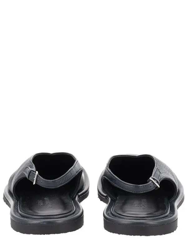 Studio Nicholson Deerskin Slingback Sandals - Black