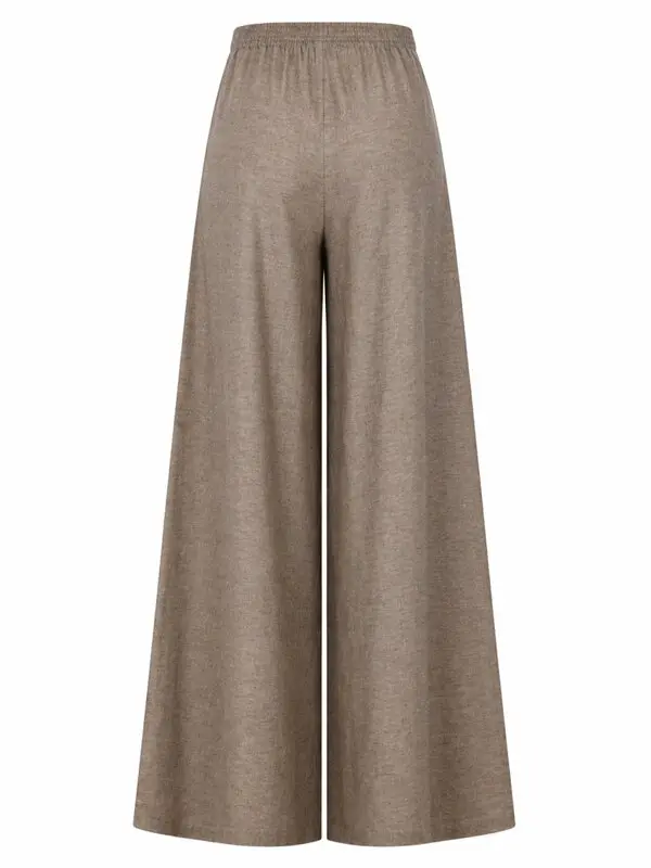 Fabiana Filippi Wide Leg Linen Trousers - Grey