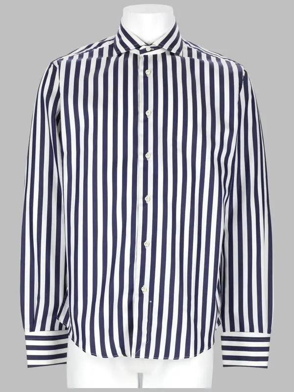 Brian Dales Striped Cotton Shirt - Multicolour