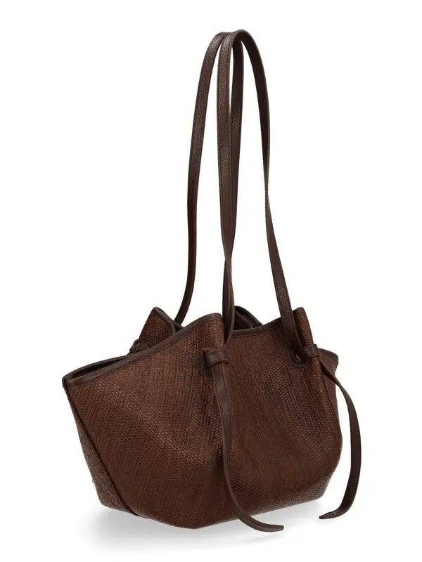 Yuzefi Mochi" Raffia Tote - Brown