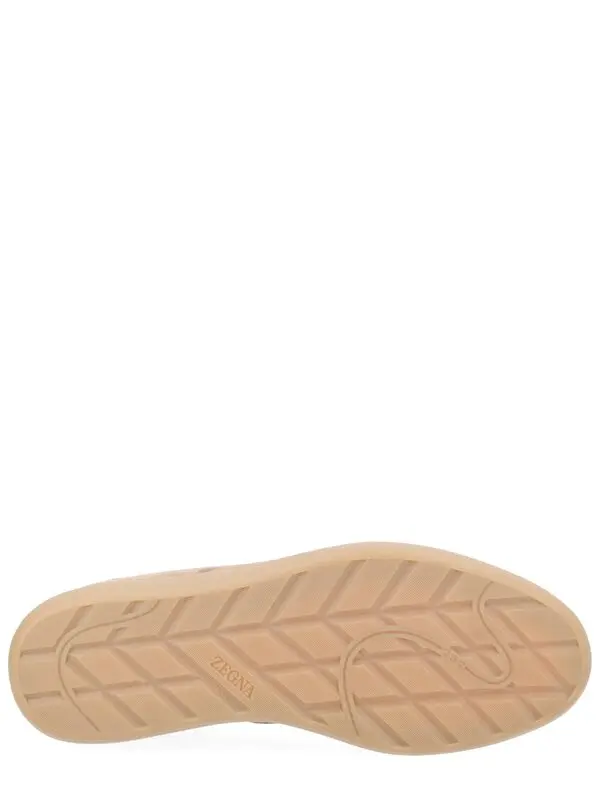 Zegna 232" Calf Leather Sneakers - Beige