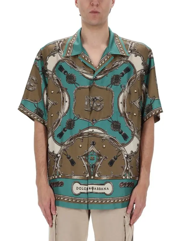Dolce & Gabbana Hawaii Printed Silk Shirt