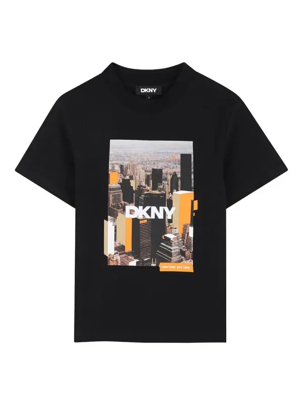 Dkny Graphic Print T-shirt - Black