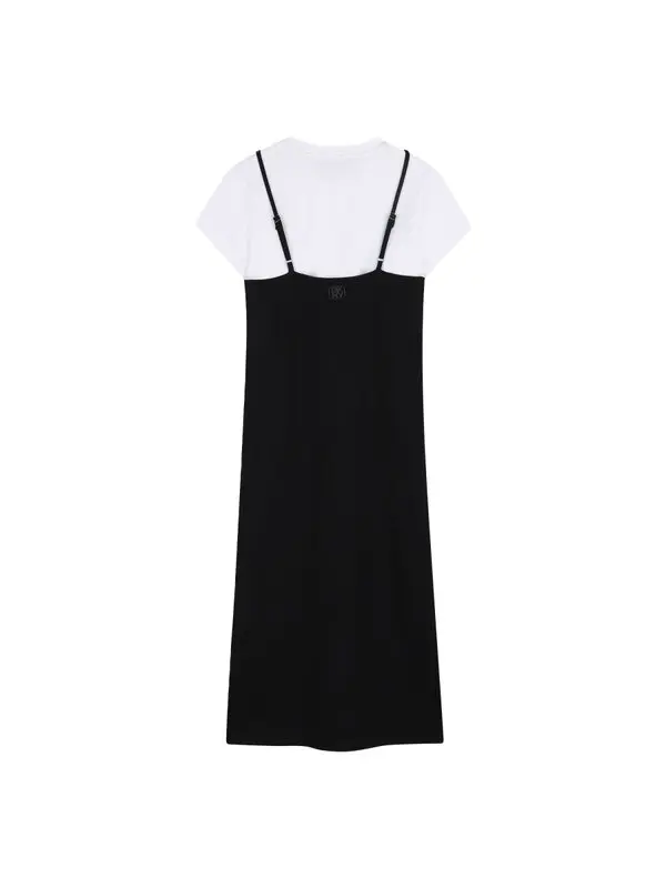 Dkny Ribbed Stretch Dress With Trim