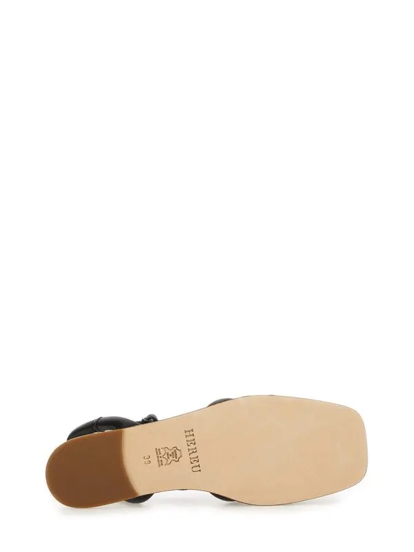 Hereu Cabersa 2 Leather Sandals - Black