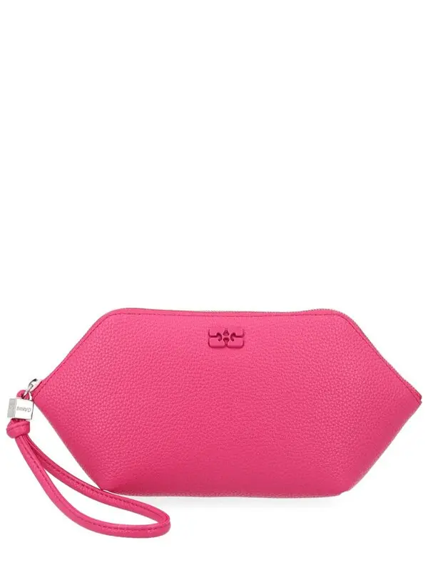GANNI Logo Pouch - Fuchsia