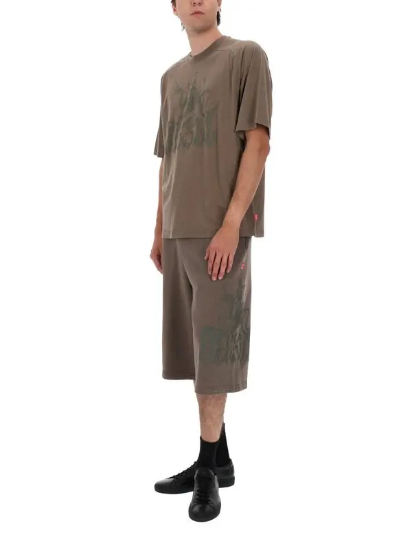 DIESEL® Printed Cotton And Hemp Shorts