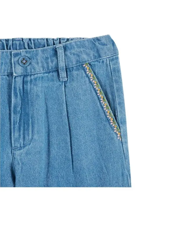 EMILE & IDA Embroidered Denim Trousers