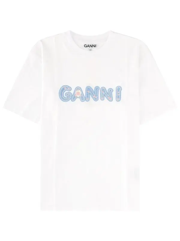 GANNI Logo T-shirt - White