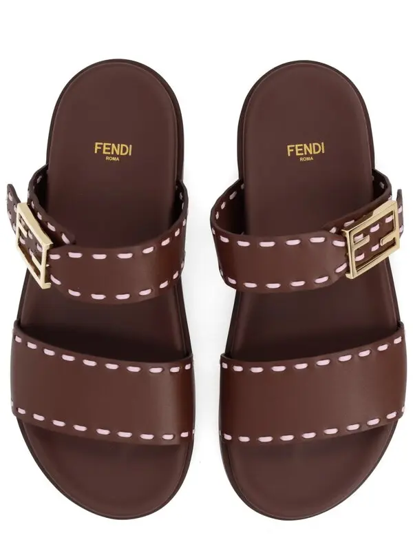 Fendi Calf Leather Slides