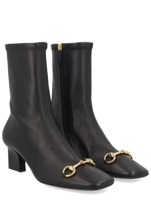 Gucci Ankle Boots With Horsebit Detail