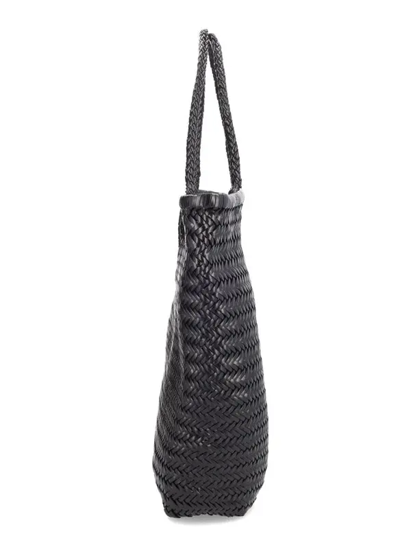 Dragon Diffusion Woven Leather Tote - Black