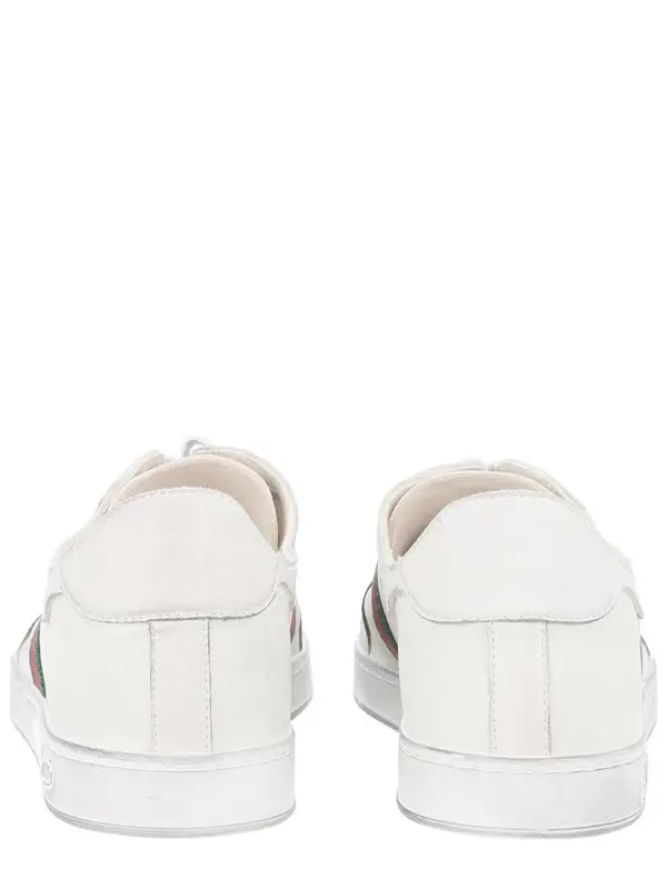 Gucci Lamb Leather "stretch" Sneakers - White