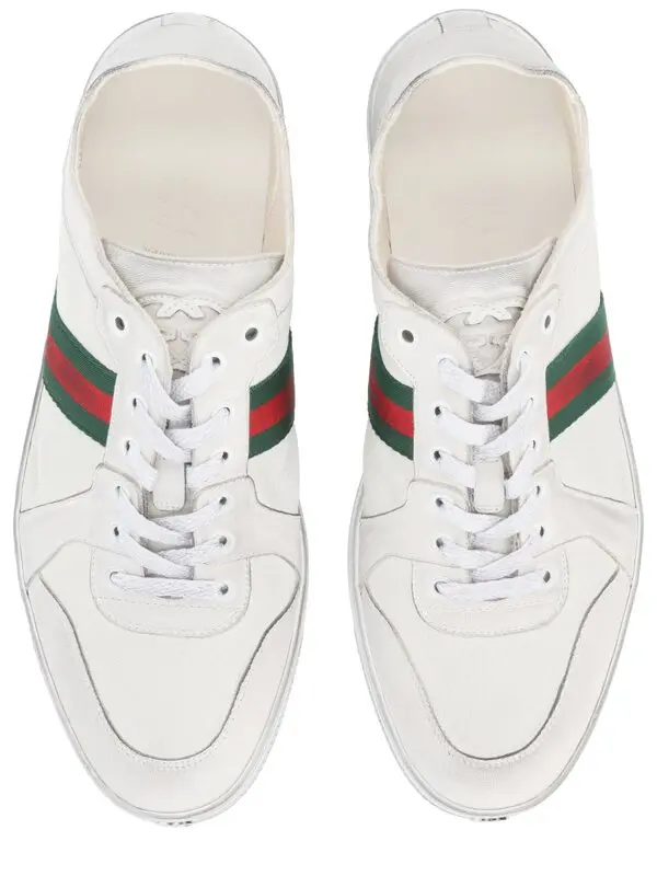 Gucci Lamb Leather "stretch" Sneakers - White