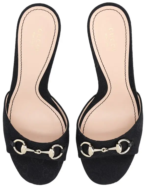 Gucci Horsebit High Heel Slide Sandals
