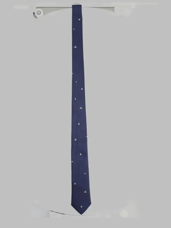 VIVIENNE WESTWOOD Silk Orb Print Cravat - Blue