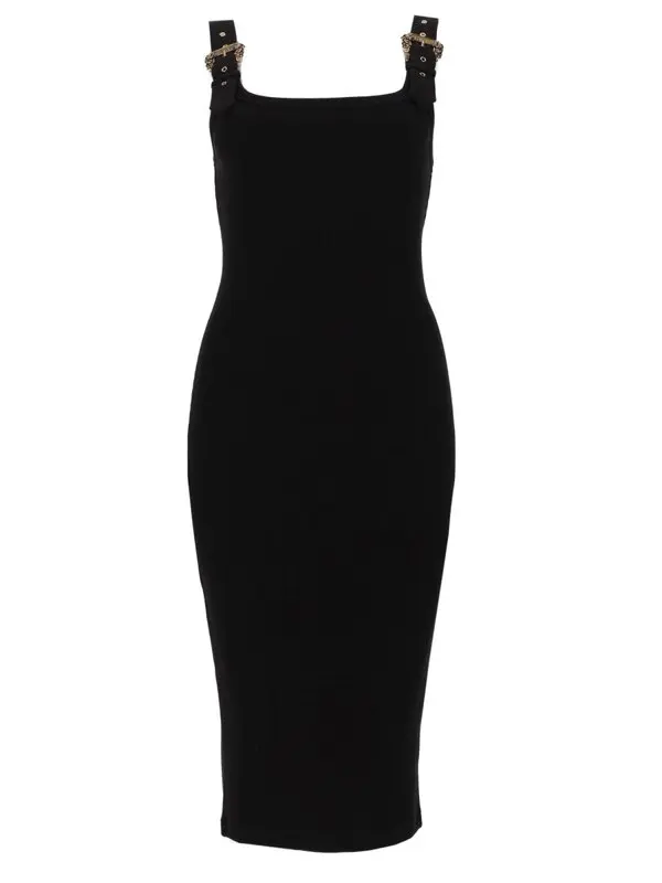 Versace Ribbed Dress - Black