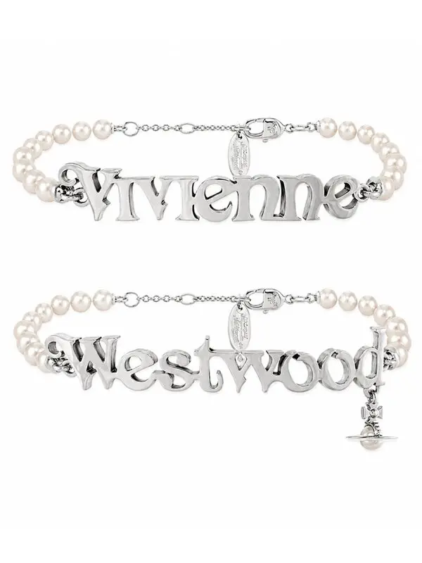 VIVIENNE WESTWOOD Amelia Pearl Charm Bracelet - Silver