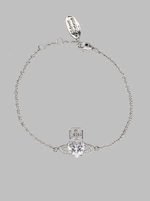 VIVIENNE WESTWOOD Orb Bracelet With Heart Charm - Silver