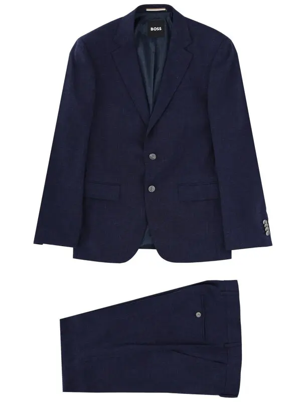 BOSS Two-piece Suit With Micro-pattern