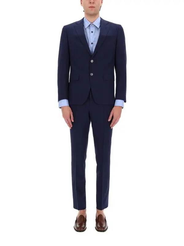 BOSS Two-piece Suit With Micro-pattern