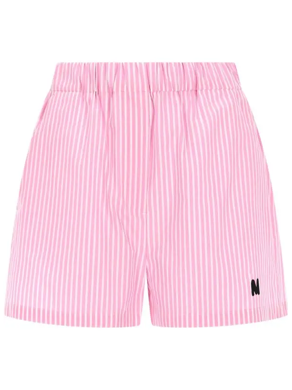 MSGM Striped Cotton Shorts