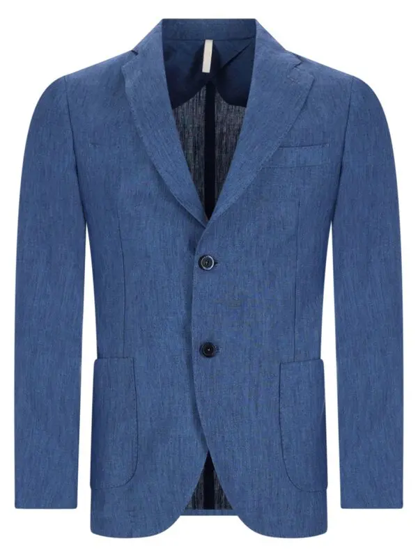 120% Lino Single-breasted Linen Jacket