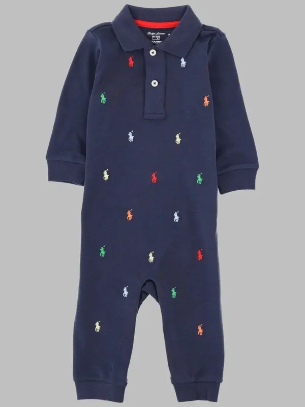 Polo Ralph Lauren Long Sleeve Bodysuit - Blue