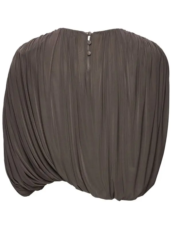 Magda Butrym Draped Cupro Top - Brown