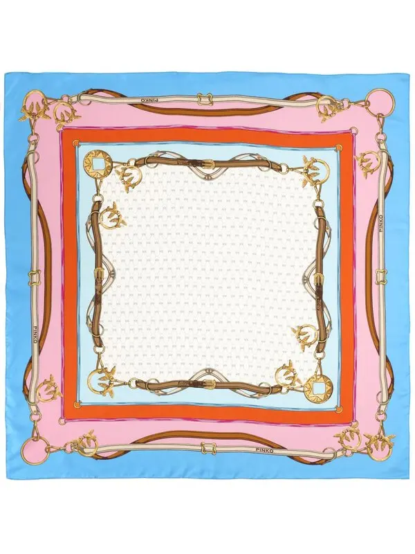 Pinko Foulard In Misto Seta - Multicolour