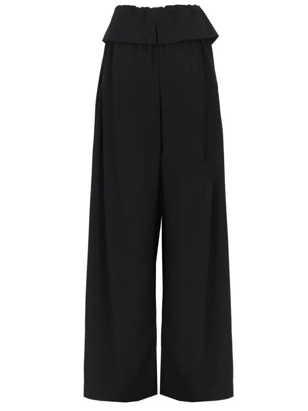 Dries Van Noten Wide Leg Polyester Trousers
