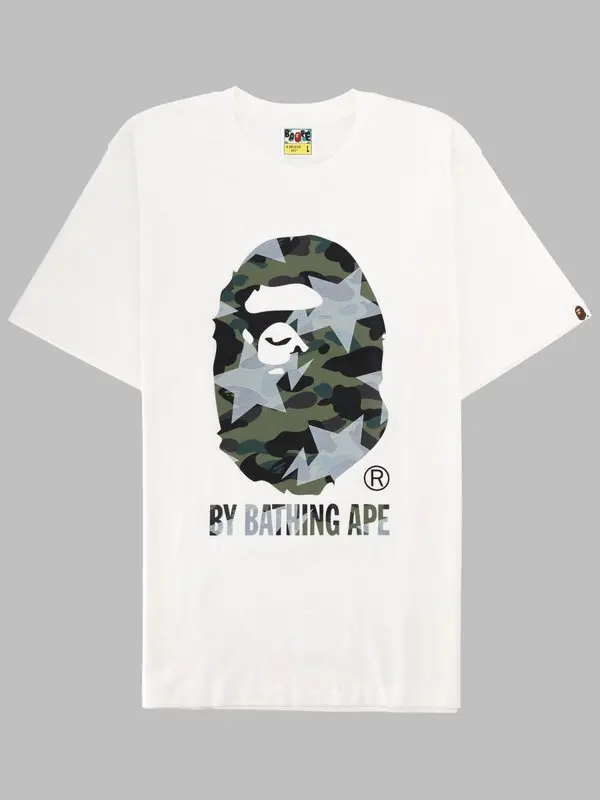 A BATHING APE Graphic Print T-shirt - White