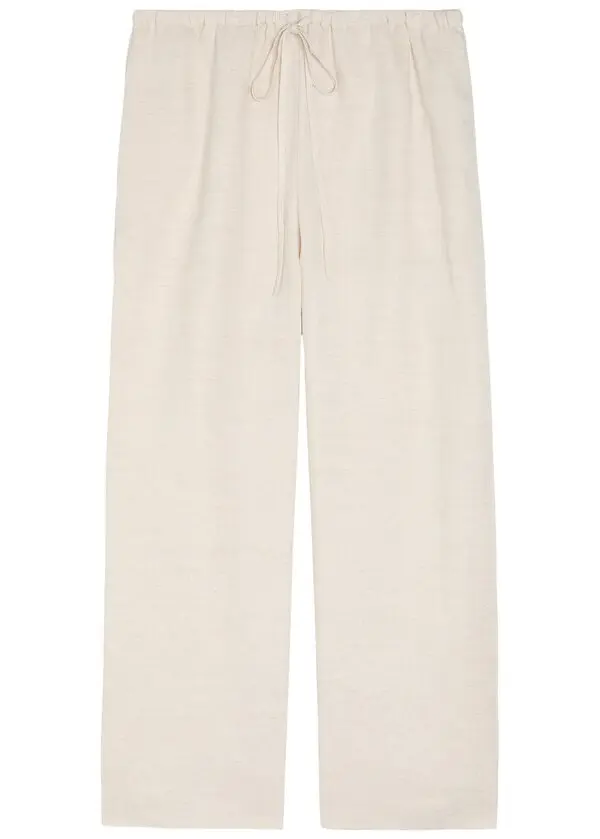 Staud Mateo Cropped Wide-leg Linen Trousers