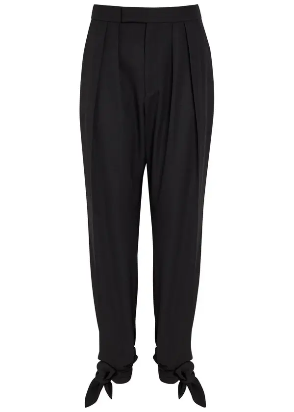 Chloé Virgin Wool Trousers With Tie Cuffs