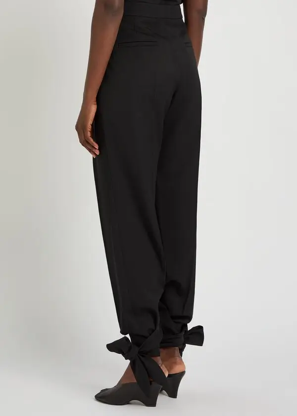 Chloé Virgin Wool Trousers With Tie Cuffs