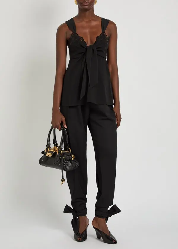 Chloé Virgin Wool Trousers With Tie Cuffs