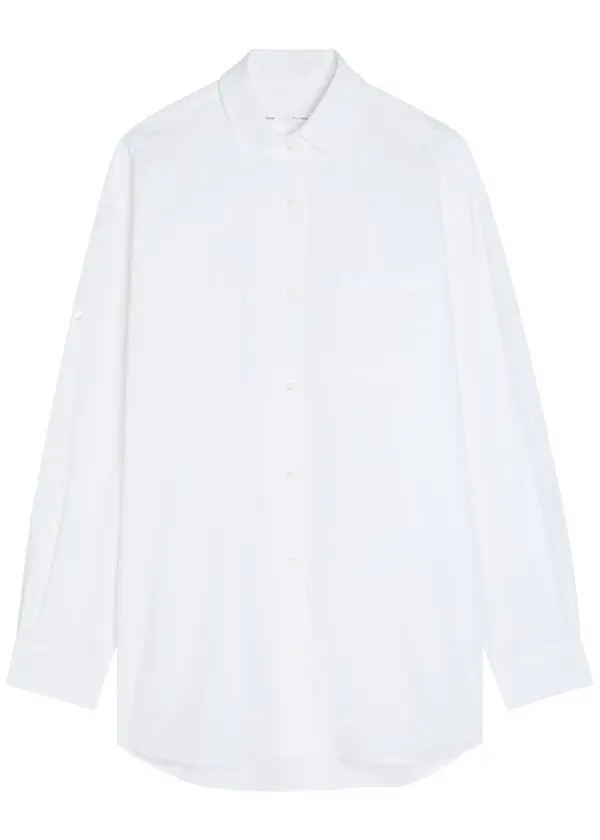 AGOLDE X Maria Mcmanus Cotton-poplin Shirt With Embroidered Logo