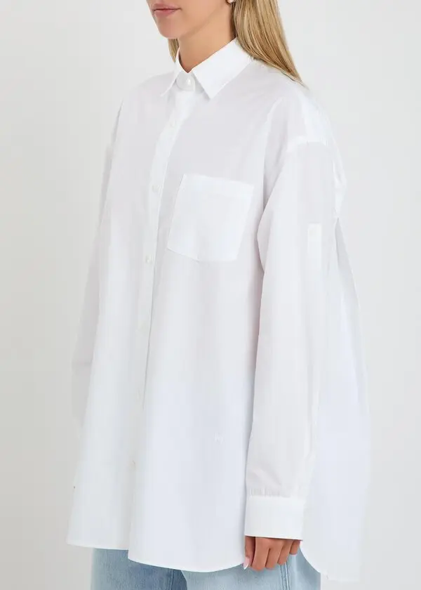 AGOLDE X Maria Mcmanus Cotton-poplin Shirt With Embroidered Logo