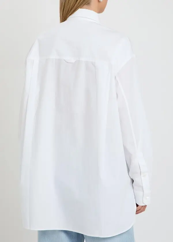 AGOLDE X Maria Mcmanus Cotton-poplin Shirt With Embroidered Logo