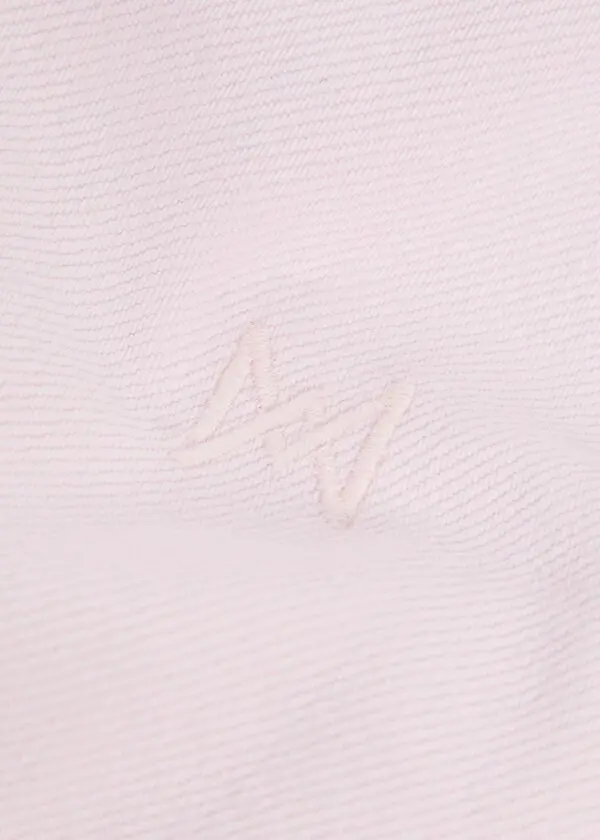 AGOLDE X Maria Mcmanus Denim Shirt With Chest Pocket And Embroidered Logo - Pink