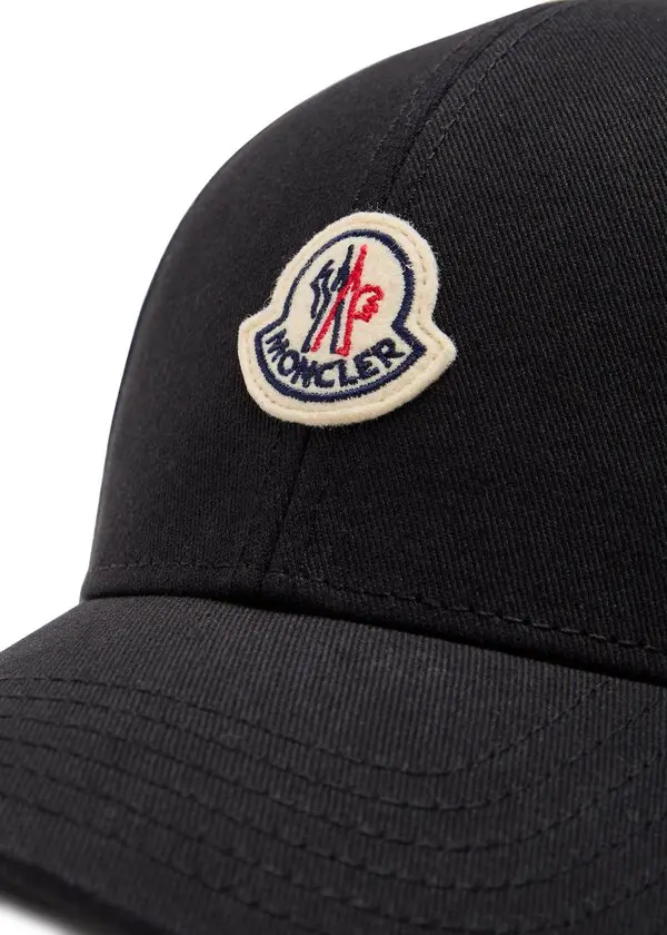 Moncler Logo-appliquéd Twill Cap - Black