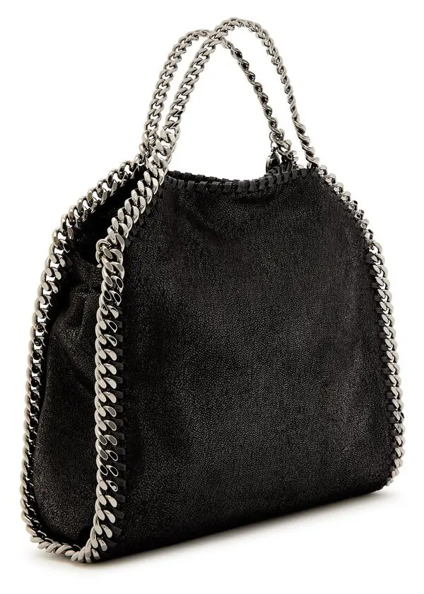Stella McCartney Falabella Mini Faux Suede Tote Bag - Black