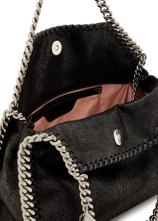 Stella McCartney Falabella Mini Faux Suede Tote Bag - Black