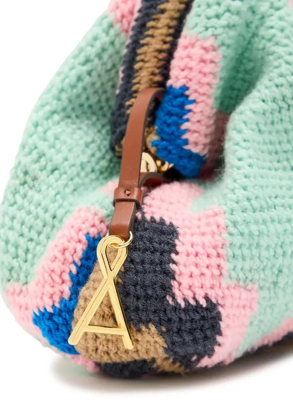 AMONG EQUALS Bilum Patterned Wool-blend Clutch - Pink