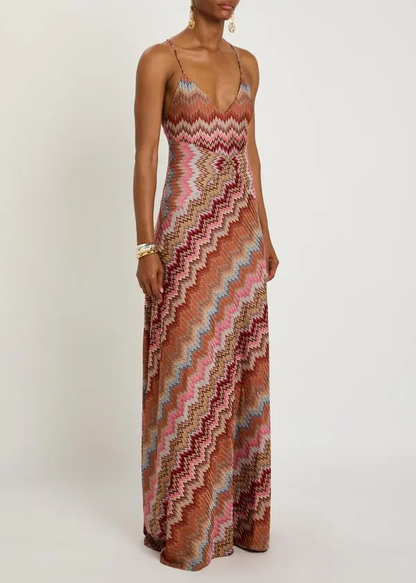 Missoni Chevron Fine-knit Maxi Dress - Multicoloured