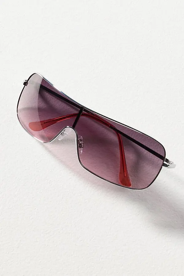Anthropologie Shield Aviator Sunglasses - Purple