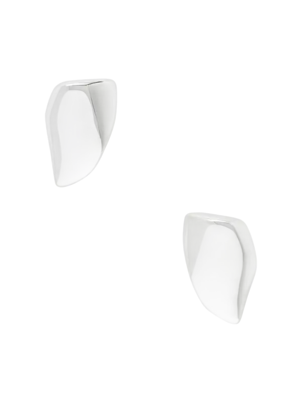 Bottega Veneta Sculptural Earrings - Silver