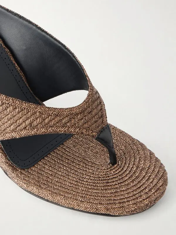 Alaïa Tong 75 Suede Wedge Sandals