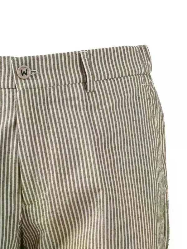 BERWICH Striped Straight-leg Bermuda Shorts